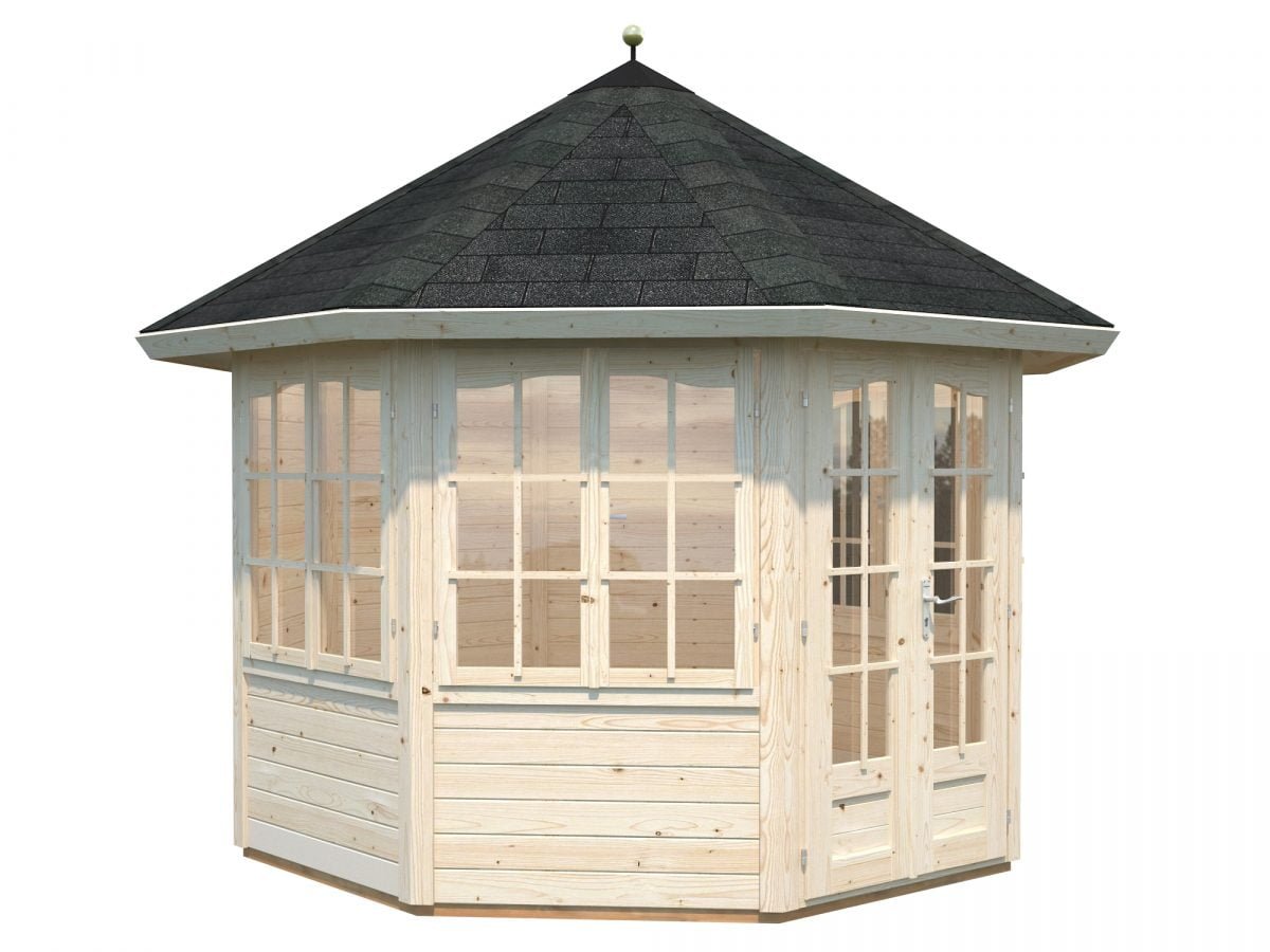 Veronica (6.7 sqm) octagonal summer house - GardenLife Log Cabins