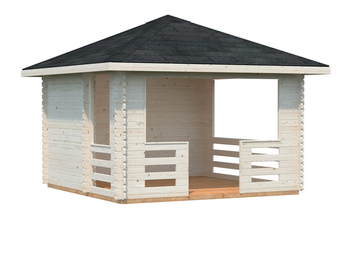 Julie (10.5 sqm) timber gazebo with wind protection