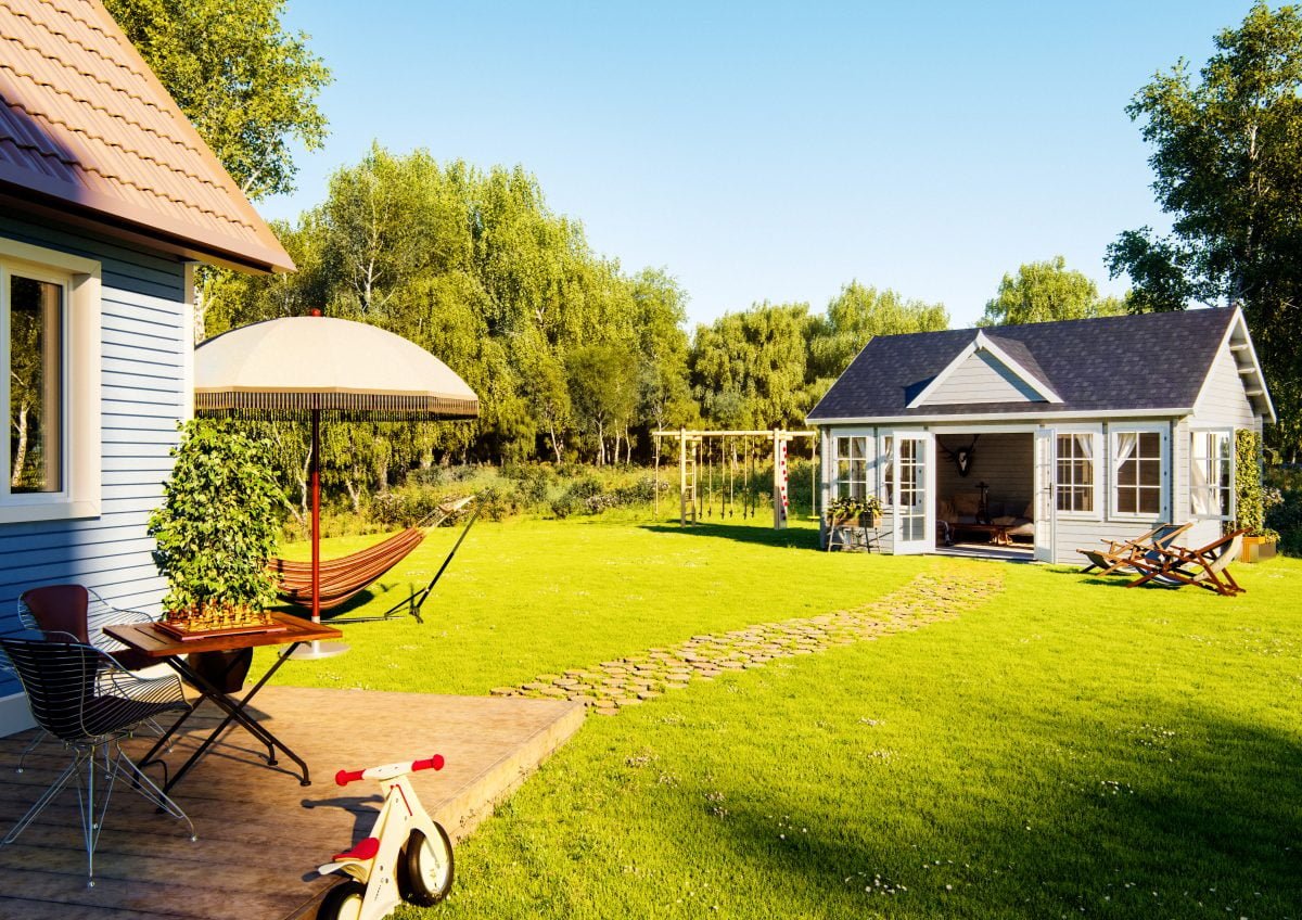 Claudia (19.4 sqm) large clockhouse log cabin - GardenLife Log Cabins