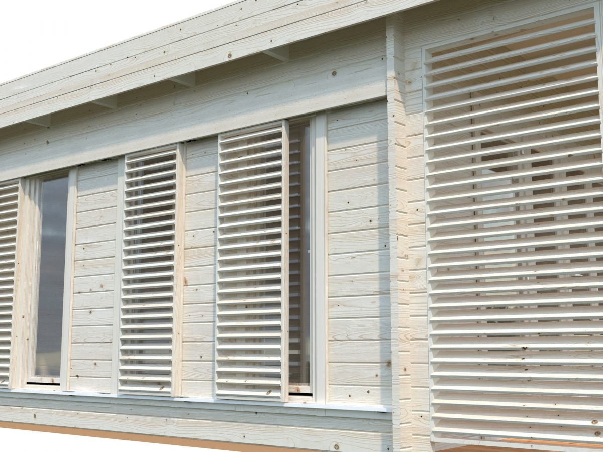 Caroline (14.5 sqm) summer house with panels - GardenLife Log Cabins